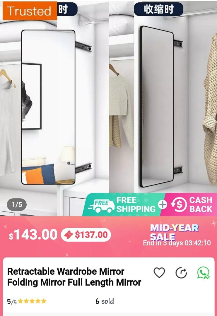 Pull out mirror, Furniture & Home Living, Home Decor, Mirrors on Carousell
