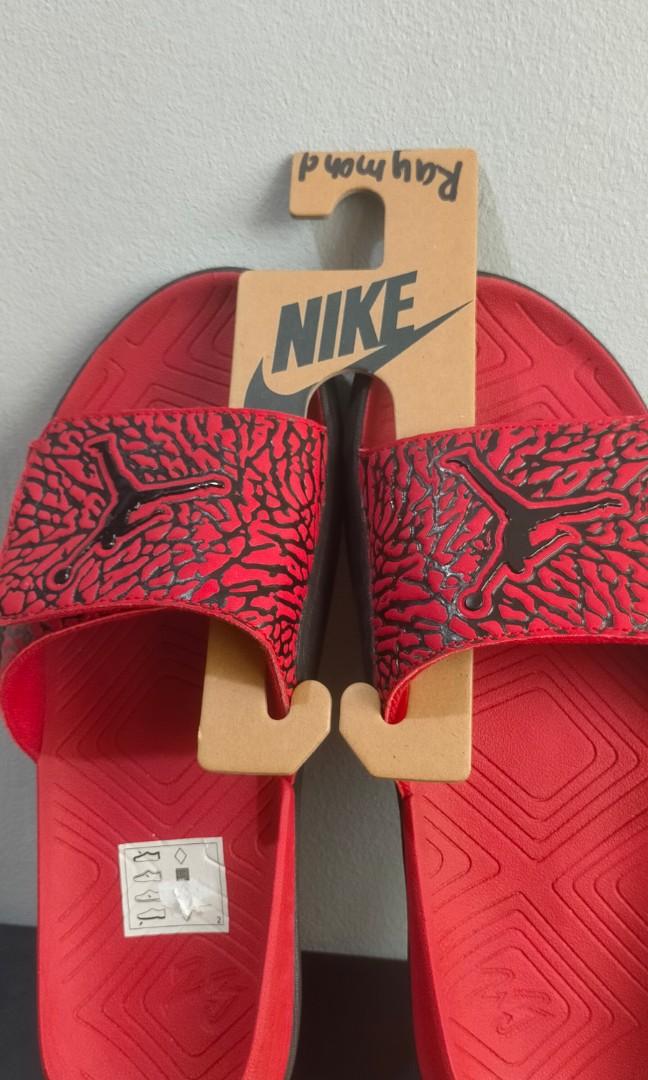Red Nike Jordan slides for Mens, Men's Fashion, Footwear, Slippers ...