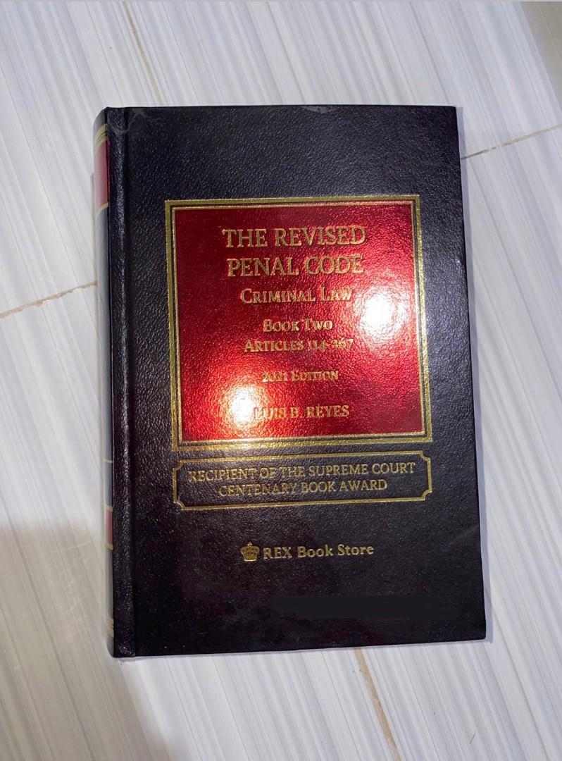 Revised Penal Code by Reyes (2021), Hobbies & Toys, Books & Magazines ...