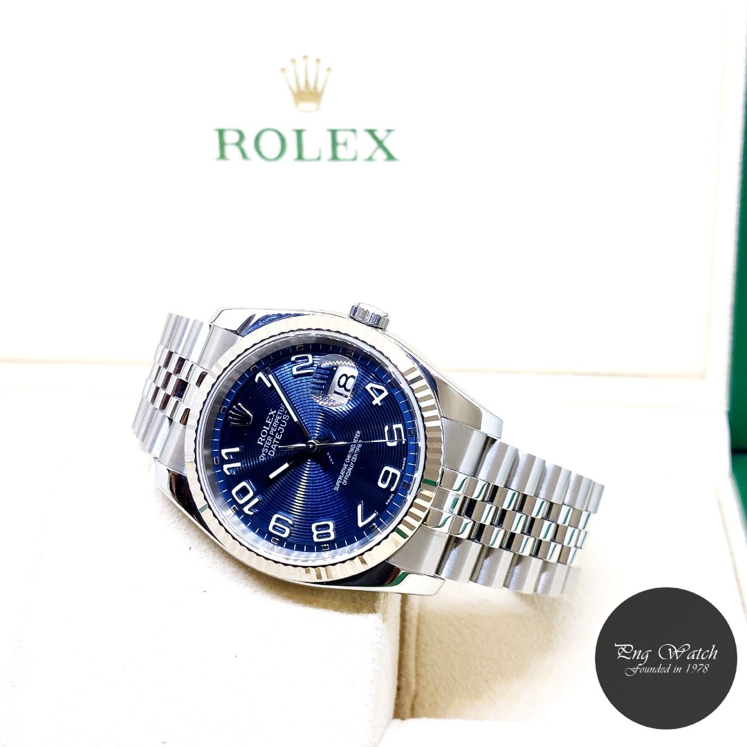 (NOT AVAILABLE) Rolex Oyster Perpetual 36mm Blue Concentric Arabic Dial ...