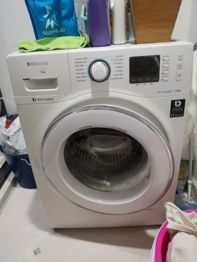 Samsung 7kg front load washer, TV & Home Appliances, Washing Machines ...