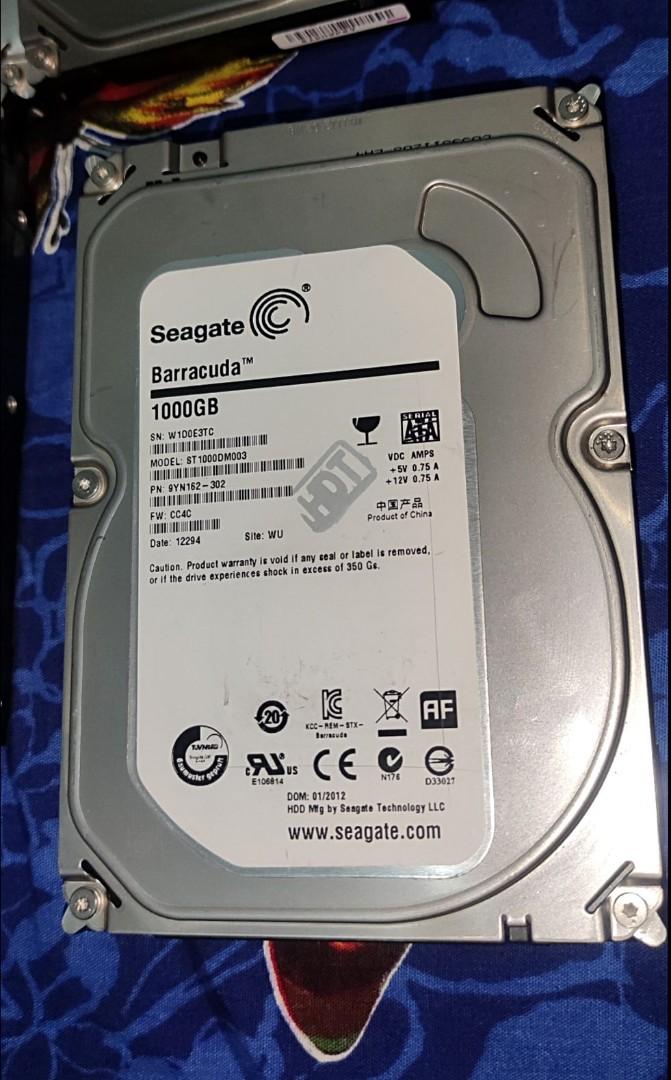 Seagate Desktop HDD 1 terabyte 100% health, Computers & Tech, Parts ...