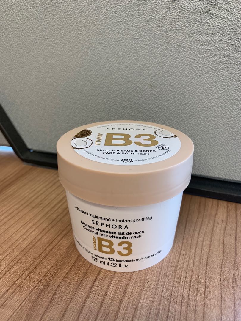 SEPHORA Vitamin B3 face & body mask, 美容＆化妝品, 健康及美容 - 皮膚護理, 面部 - 面部護理 ...