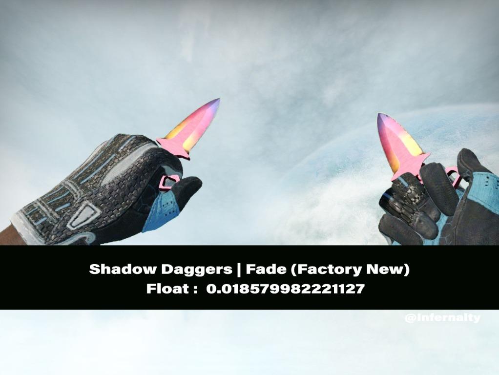 Shadow Daggers Fade FN CSGO SKINS KNIVES, Video Gaming, Gaming ...