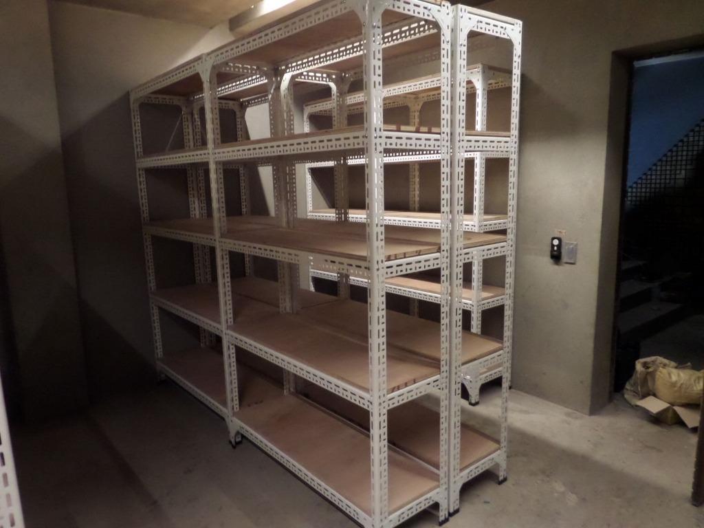 Slotted Angle Bar Cabinet Type Open Wood Layers, Furniture & Home ...