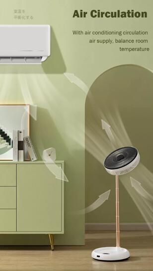 MI Smartfrog Standing Foldable fan portable desk wireless smart frog ...