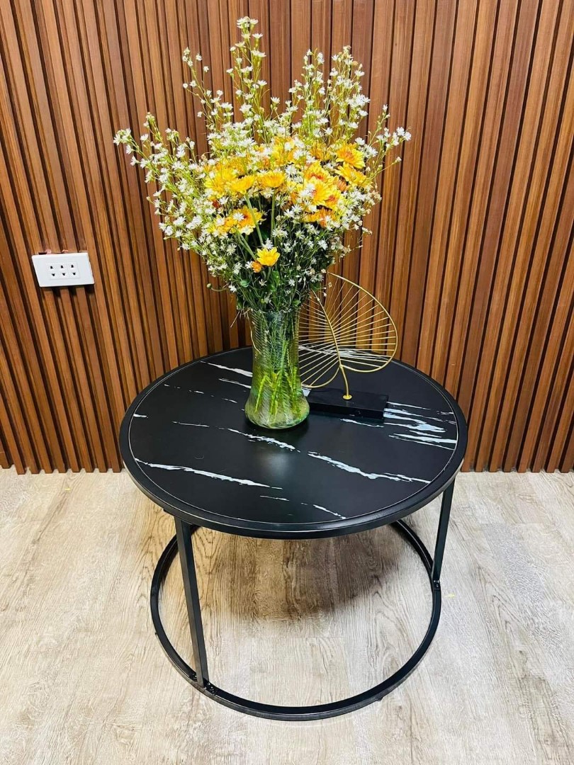 Steel Base Center Table marble design, Furniture & Home Living ...