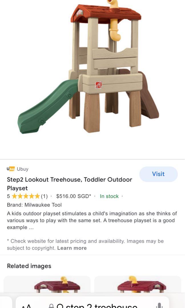 Step 2 tree house slide playhouse playful lookout, Babies & Kids ...
