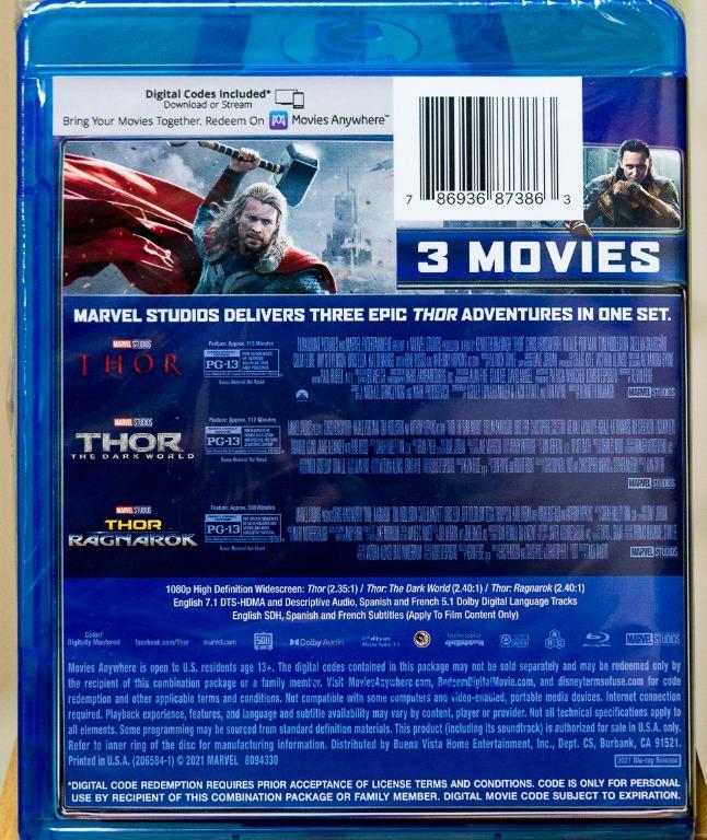 Thor 3-Movie Collection Blu-ray, Hobbies & Toys, Music & Media, CDs ...
