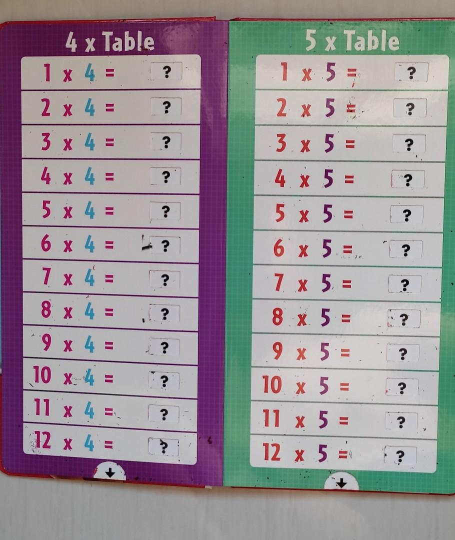 Times Table Book For Learning Maths Hobbies Toys Books Magazines times-table-book-for-learning-maths-hobbies-toys-books-magazines