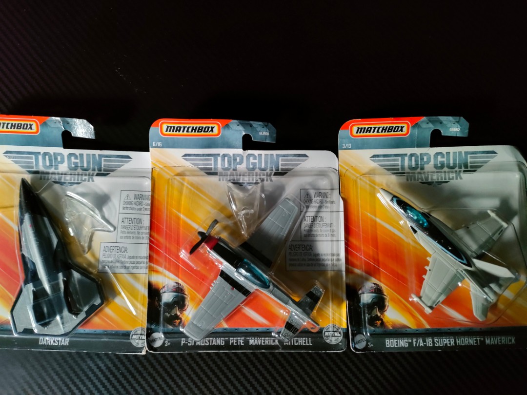 Top gun maverick matchbox set. Maverick F-18, Maverick darkstar ...