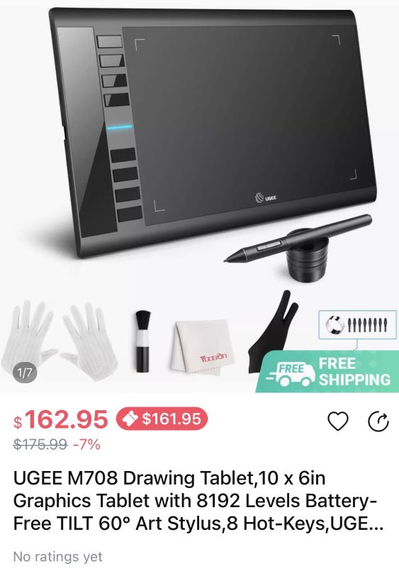 UGEE Graphics Tablet M708, Computers & Tech, Laptops & Notebooks on ...
