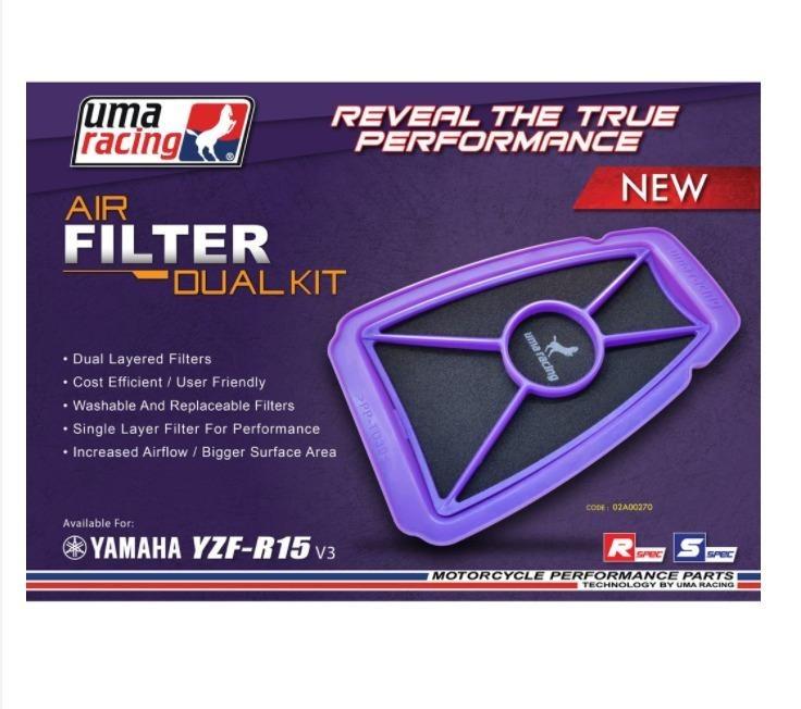 UMA Racing Air Filter for Yamaha XSR155, R15 v3, R15 v4, MT15 V2 ...