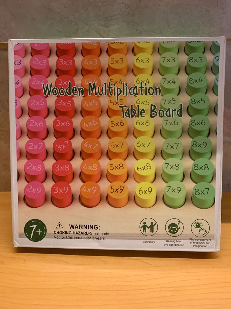 Wooden Multiplication Table Board/Kids Times Table Fun Learning ...