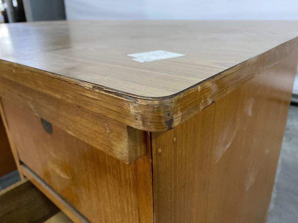 Wooden Working Table with Drawers Brown Colour / Meja Kerja Kayu dengan ...