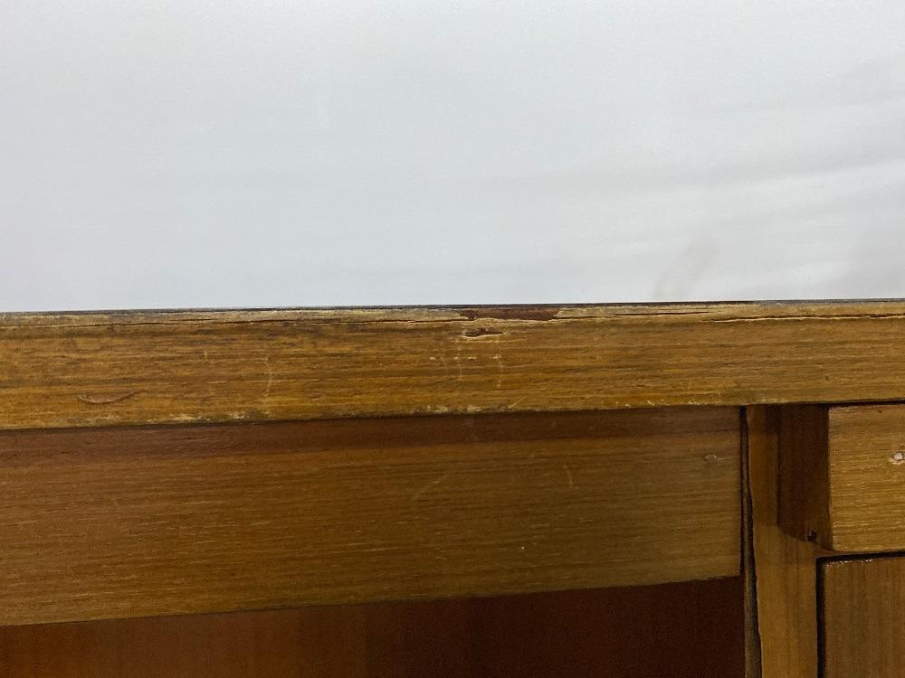 Wooden Working Table with Drawers Brown Colour / Meja Kerja Kayu dengan ...