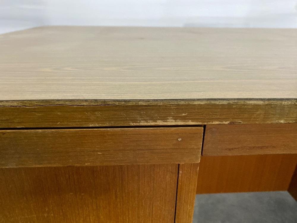 Wooden Working Table with Drawers Brown Colour / Meja Kerja Kayu dengan ...