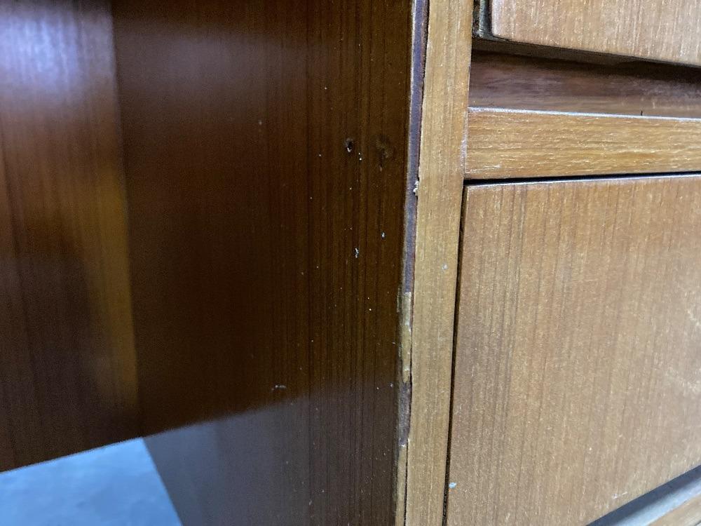 Wooden Working Table with Drawers Brown Colour / Meja Kerja Kayu dengan ...