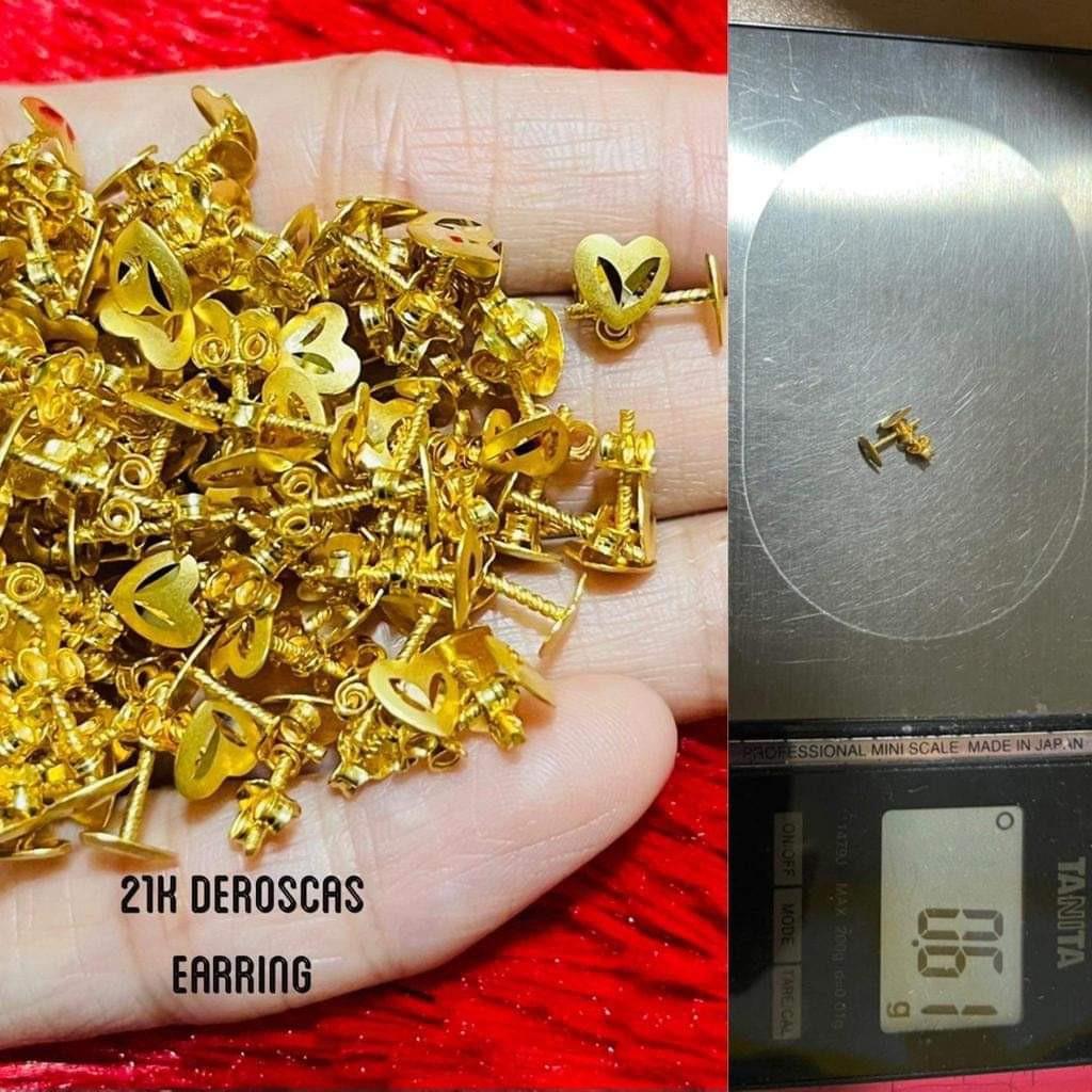 21K Saudi Gold de Roscas earrings, Women's Fashion, Jewelry ...