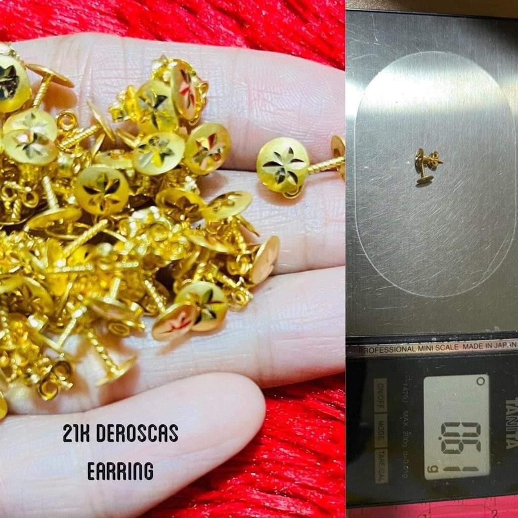 21K Saudi Gold de Roscas earrings, Women's Fashion, Jewelry ...