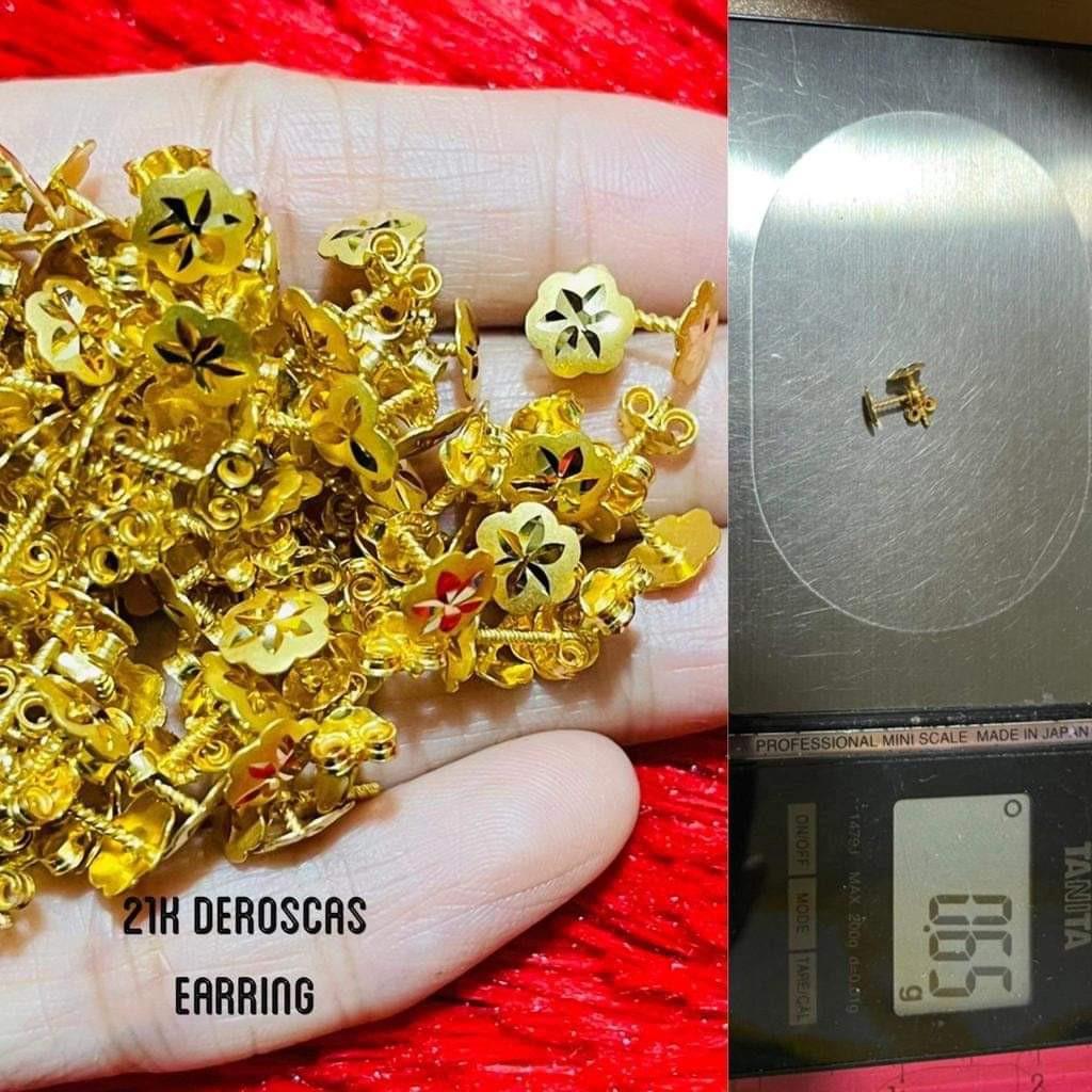 21K Saudi Gold de Roscas earrings, Women's Fashion, Jewelry ...