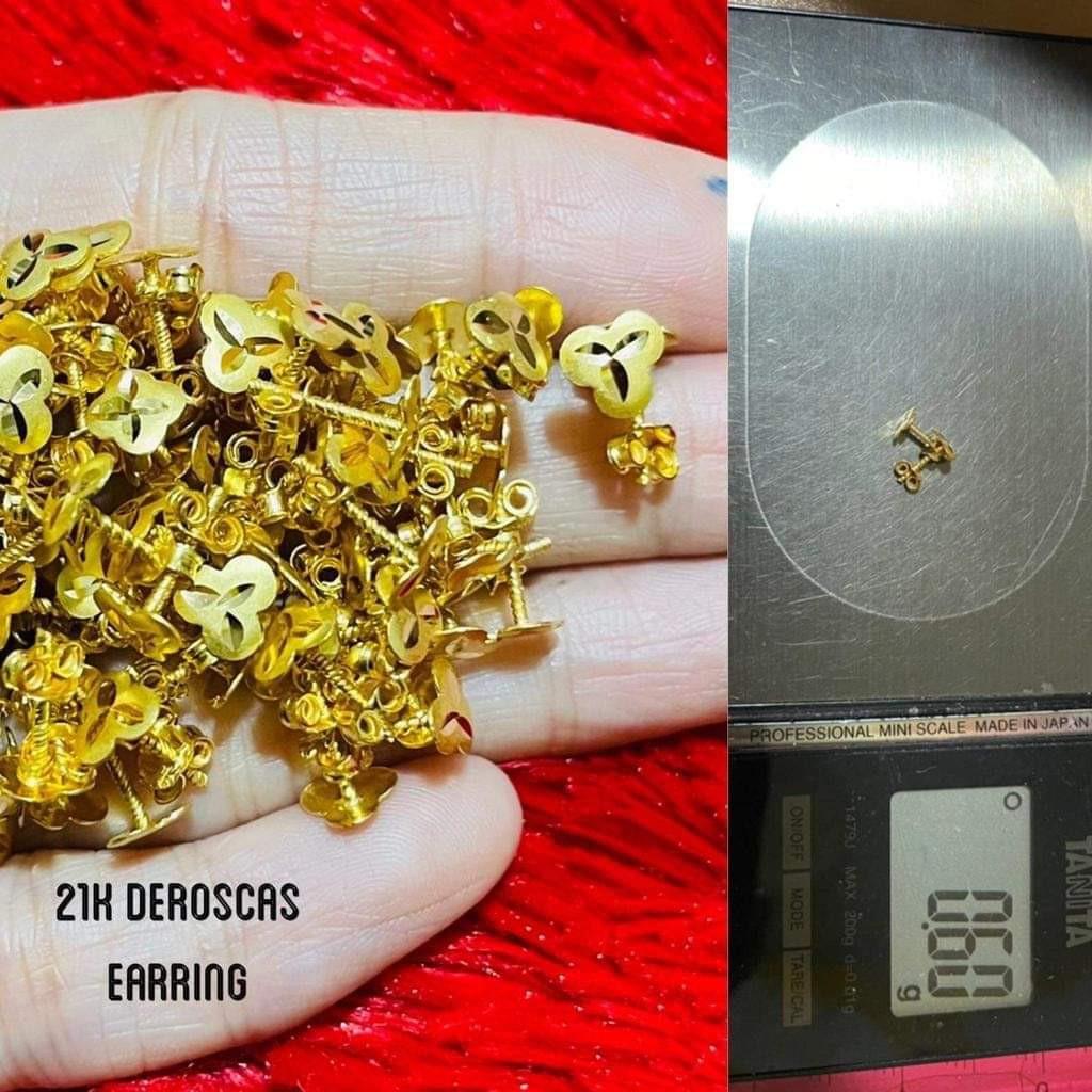 21K Saudi Gold de Roscas earrings, Women's Fashion, Jewelry ...