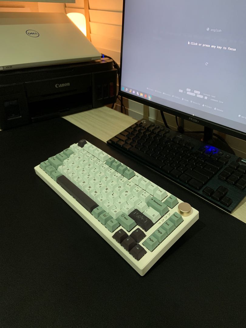 75% Custom Mechanical Keyboard (Fog Keycaps), Computers & Tech, Parts & Accessories, Computer ...