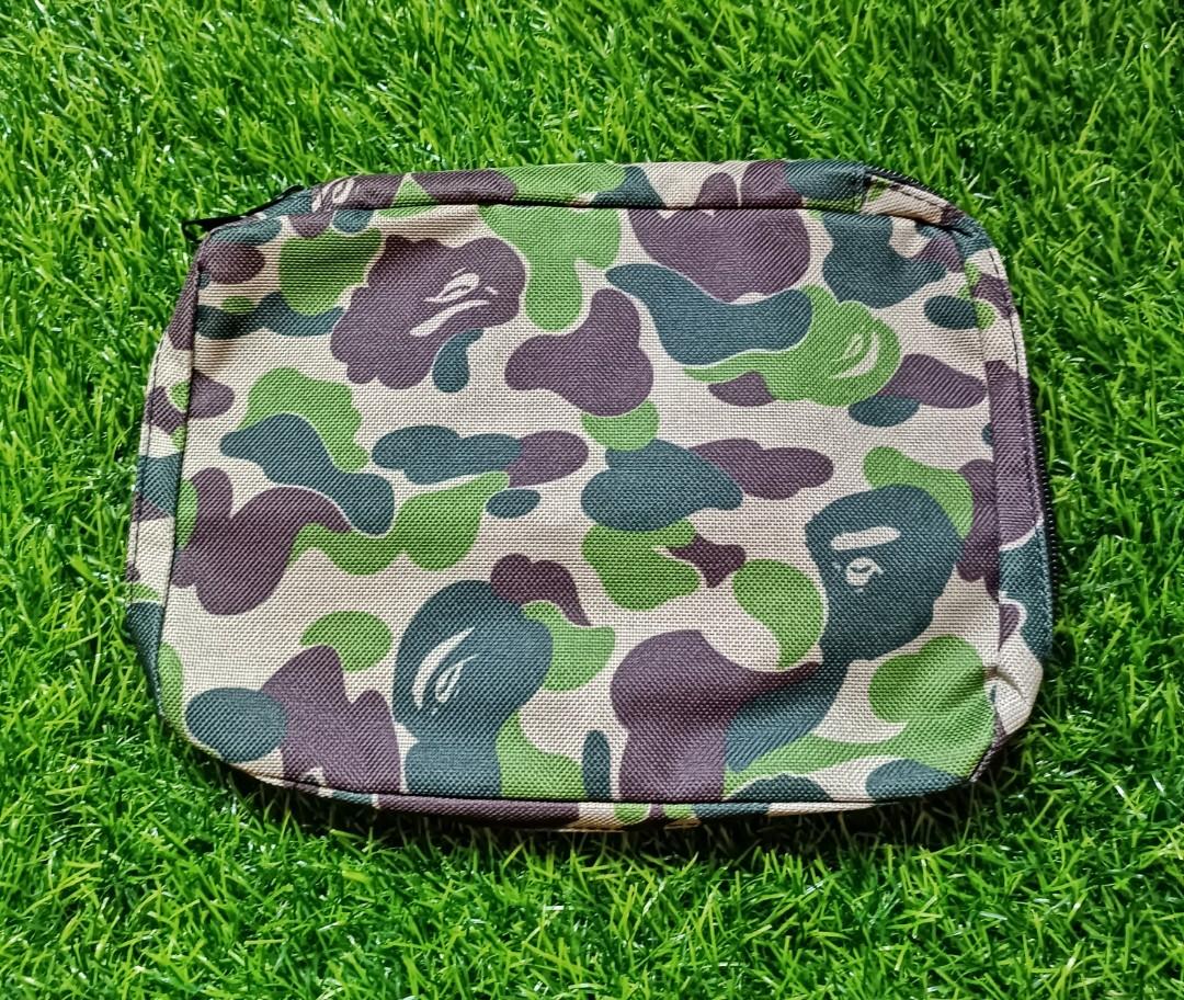BAPE BATHING APE CAMO MULTIPURPOSE CLUTH POUCH BAG, Men's Fashion, Bags ...