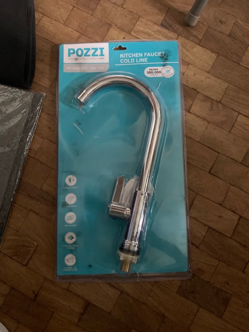 Brand new Pozzi Kitchen Faucet, Furniture & Home Living, Bathroom ...