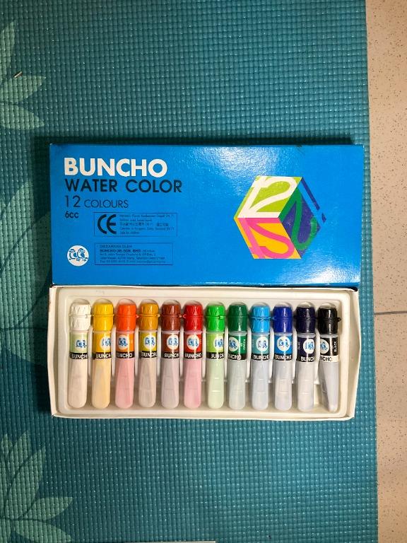 Buncho Water Colour 12 Colours 6CC & BUNCHO POSTER COLOUR (18 COLOURS ...