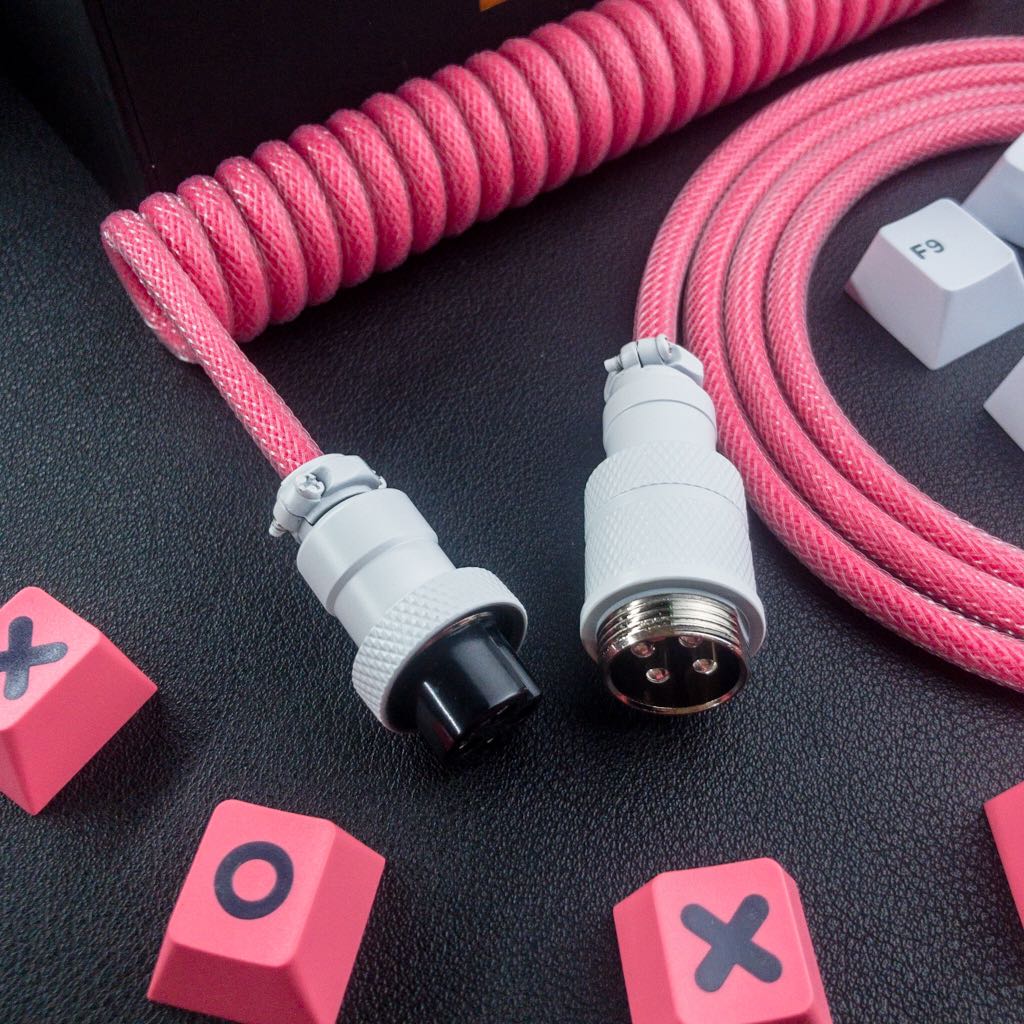 Custom Coiled Type C Keyboard Cable w/ Aviator, Computers & Tech, Parts ...