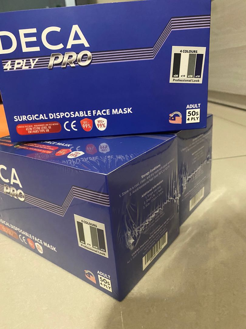 Deca Surgical grade mask from Caring Pharmacy, Health & Nutrition, Face ...