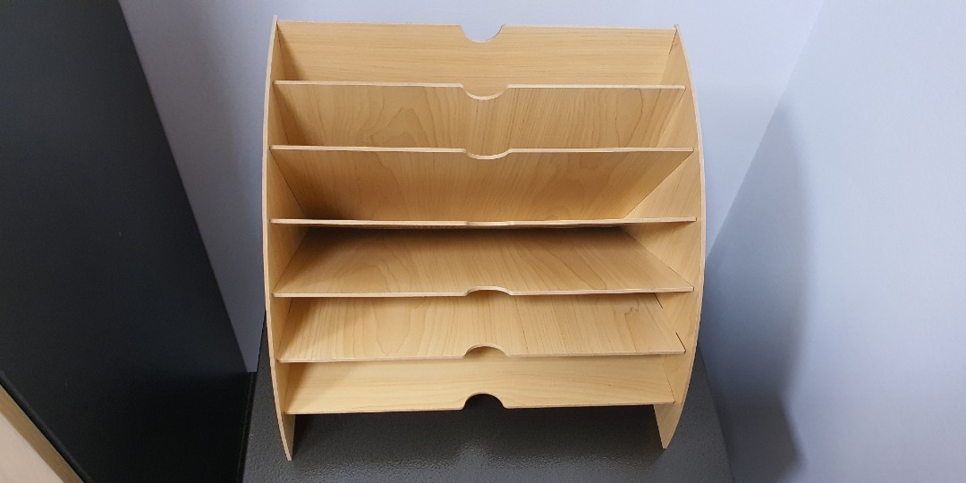 A4 Document Paper Rack Shelf Sort Organizer Wooden, Furniture & Home ...