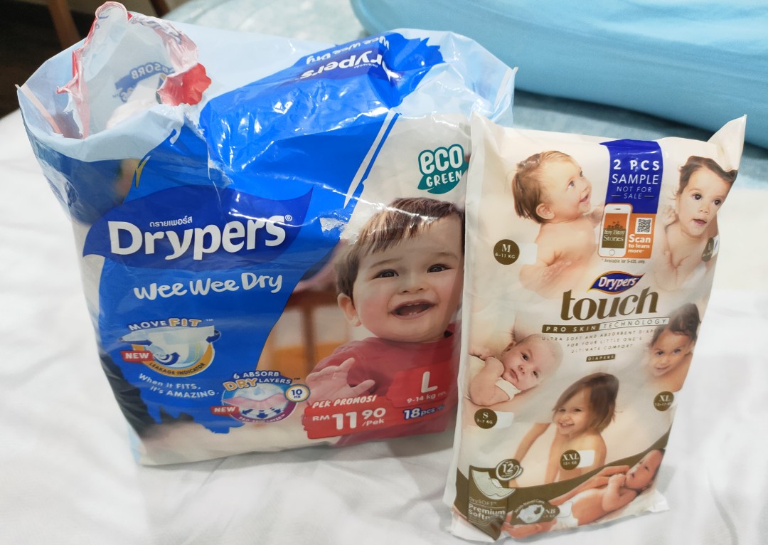 Drypers tape diapers size L, Babies & Kids, Bathing & Changing, Diapers ...