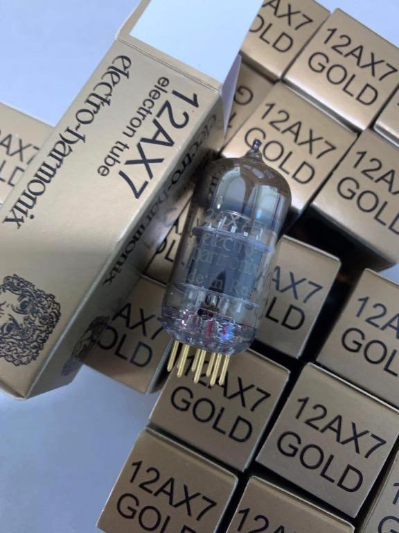 Electro-Harmonix Gold 12AX7 Gold Pins Vacuum Tube 真空管 膽機, 音響器材, Soundbar、揚聲器、藍牙喇叭、耳擴 - Carousell
