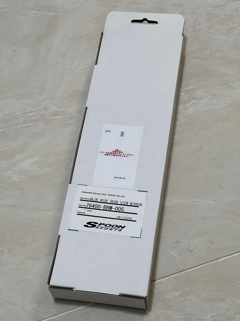 全新 FK7/FK8 Spoon Sports Blue Wide Rear View Mirror 藍鏡 倒後鏡, 汽車配件, 改裝、內外 ...