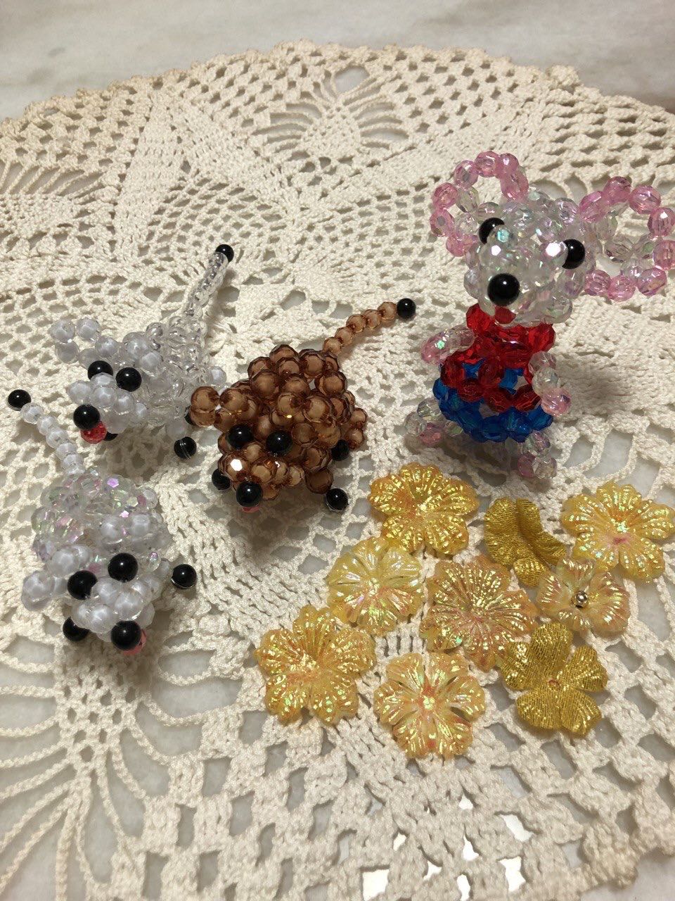 Handmade Beaded Rat Mouse Figurine, Hobbies & Toys, Stationery & Craft ...
