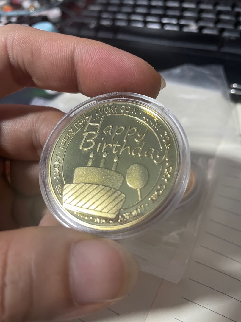 Happy birthday coin, Hobbies & Toys, Memorabilia & Collectibles ...