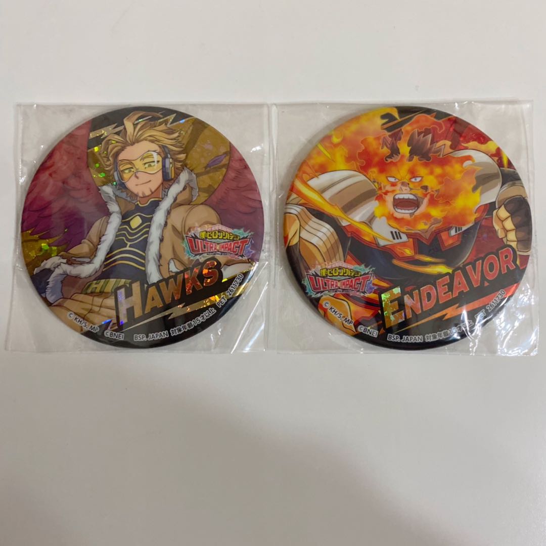 hawks and endeavour ultra impact badges (my hero academia mha boku no ...