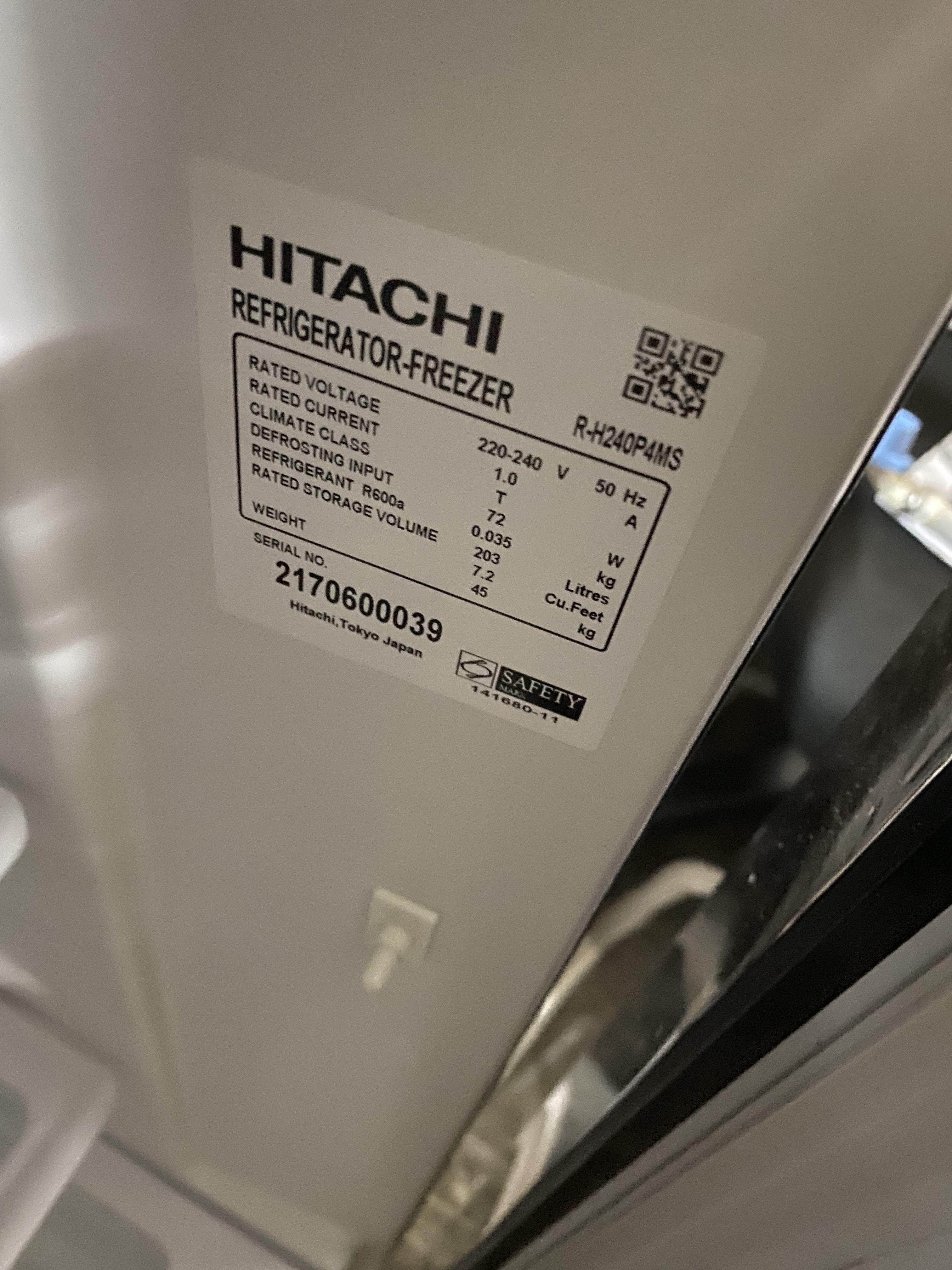 Hitachi 203l 2 door fridge / refrigerator, TV & Home Appliances ...