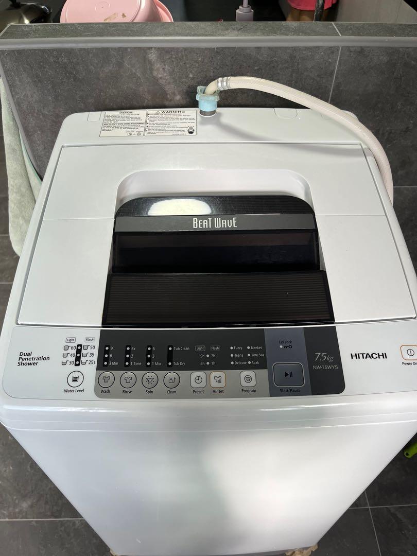 HITACHI Washing Machine 7.5kg, TV & Home Appliances, Washing Machines ...