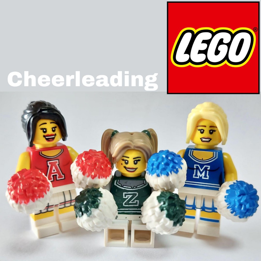Lego Minifigure (一次過三款)Cheerleader )啦啦隊隊員, 興趣及遊戲, 玩具 & 遊戲類 - Carousell