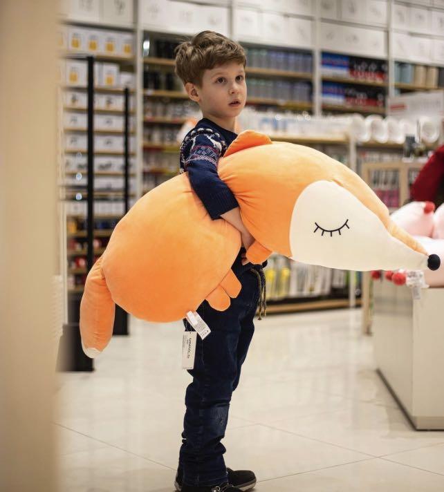 Miniso Large Fox Plush Toy, Hobbies & Toys, Toys & Games on Carousell