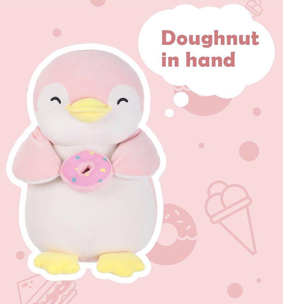 Miniso Pink Penguin Plush Toy, Hobbies & Toys, Toys & Games on Carousell