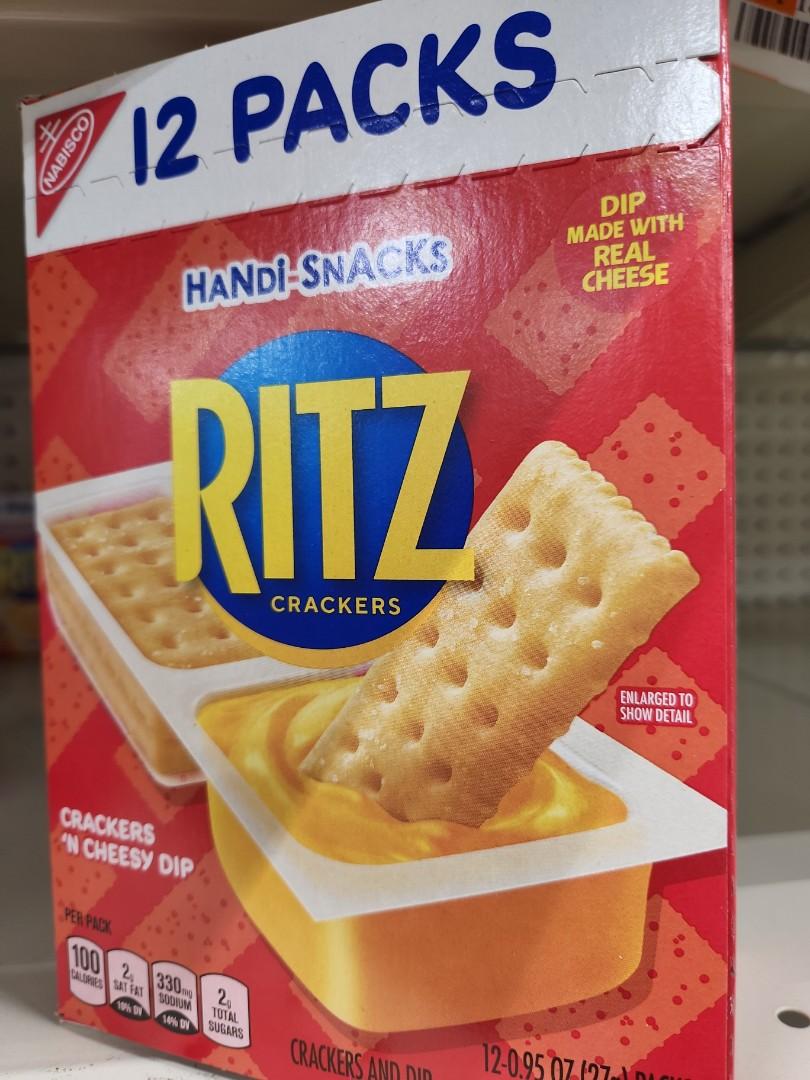 Nabisco handi snacks Ritz Crackers w Real Cheese 12packs, Food & Drinks ...