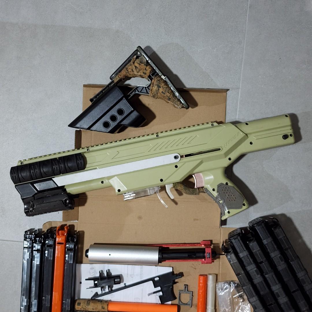 Nerf XZeus2 khaki Green with accessories, Hobbies & Toys, Toys & Games ...