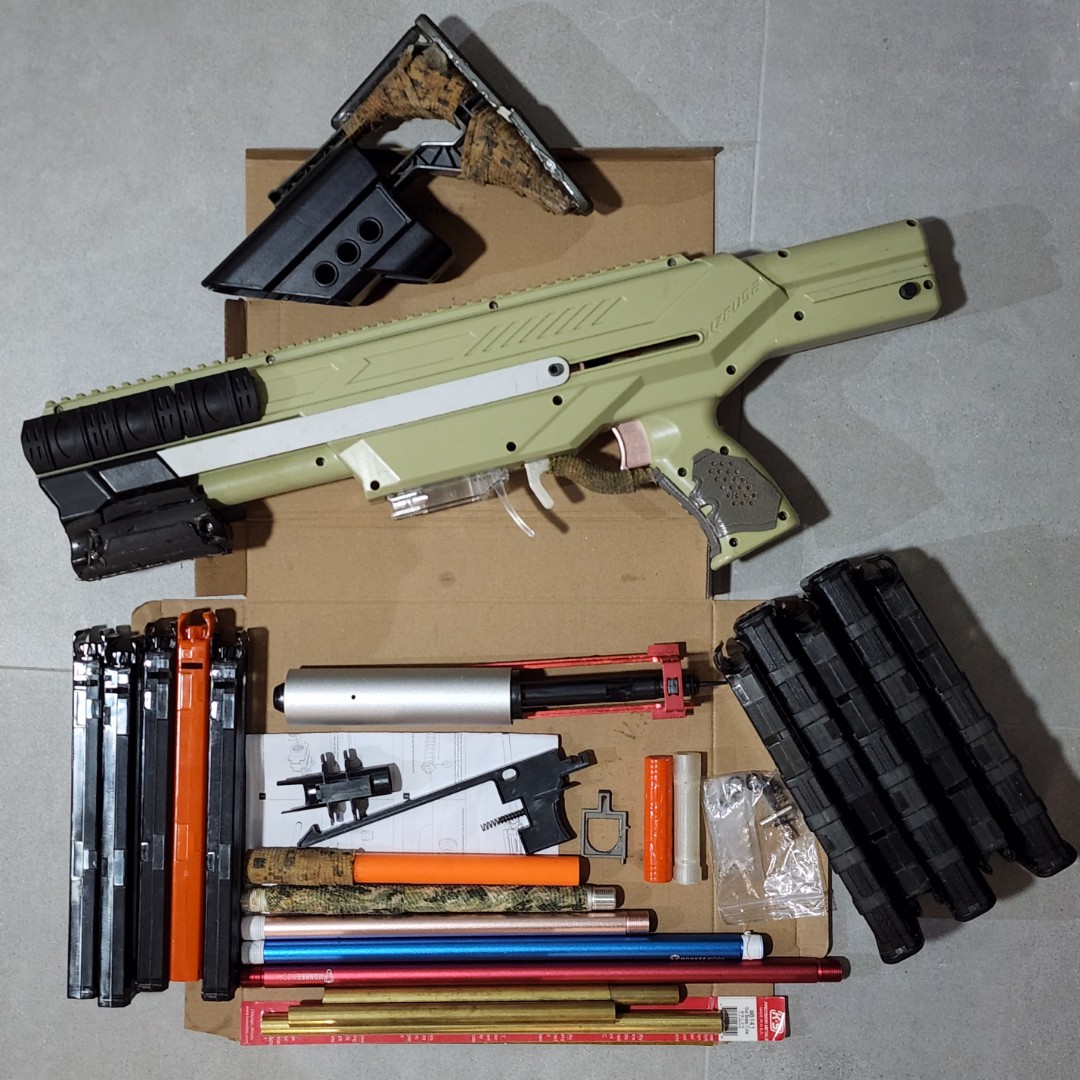 Nerf XZeus2 khaki Green with accessories, Hobbies & Toys, Toys & Games ...