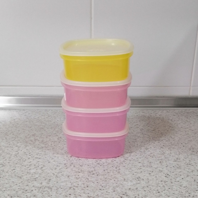One Push Seal High Quality Food Container 4-piece Set [Preloved ...