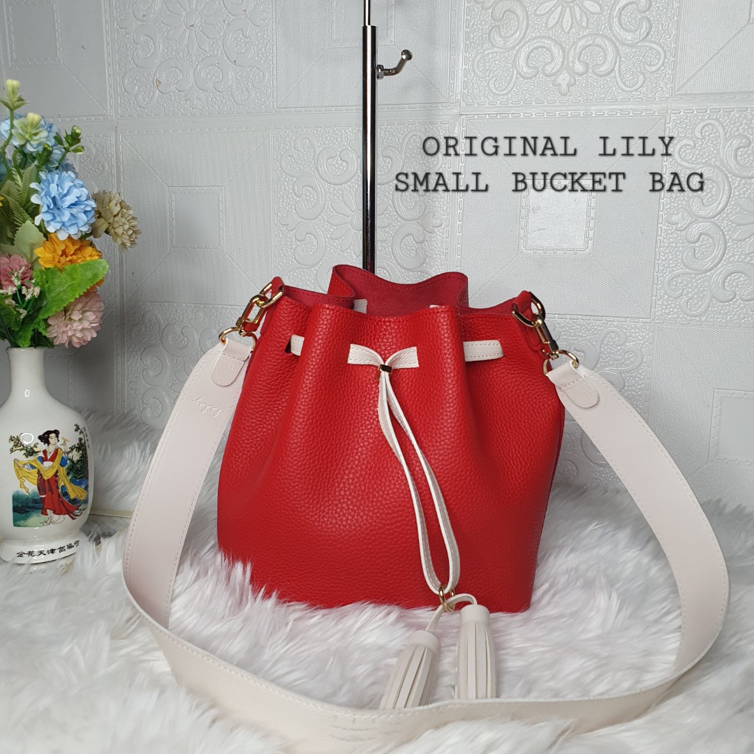 Original lily small bucket bag/ red bag/ small shoulder bag, Women's ...