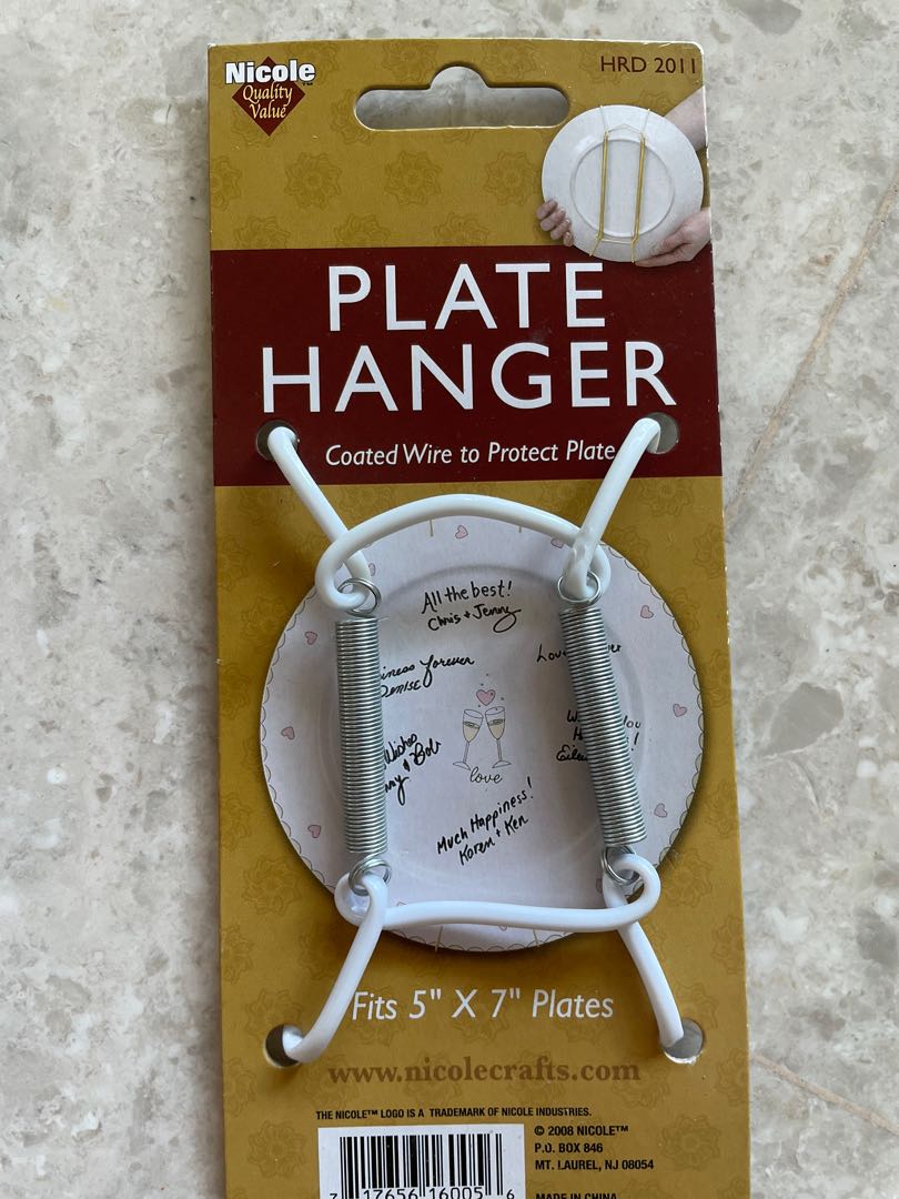 Plate Hangers: 4 of small 5”x7” and 3 of medium 8”x10”, Furniture ...